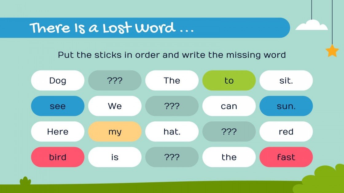 Sticks to Make Sentences | Google Slides & PPT template