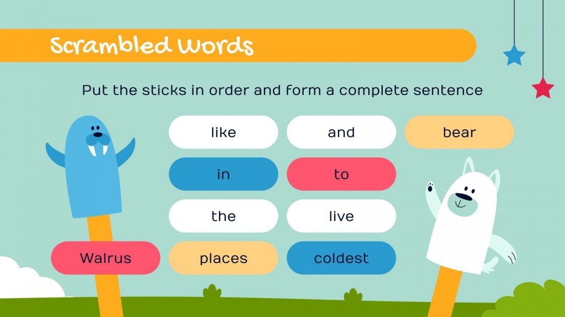 Sticks to Make Sentences | Google Slides & PPT template