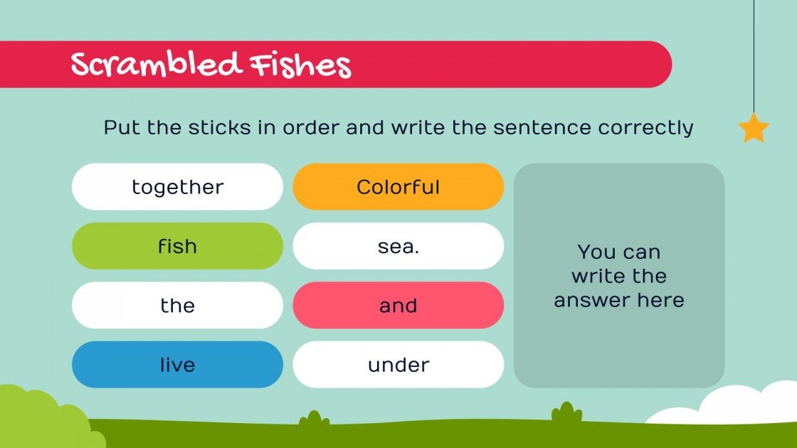 Sticks to Make Sentences | Google Slides & PPT template