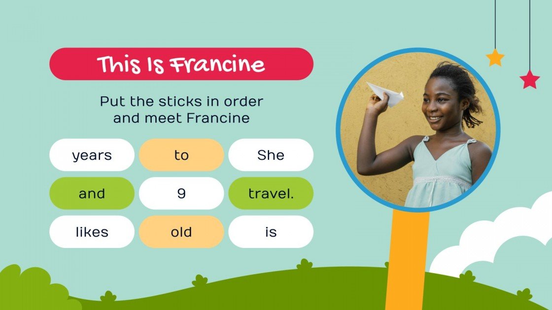 Sticks to Make Sentences | Google Slides & PPT template