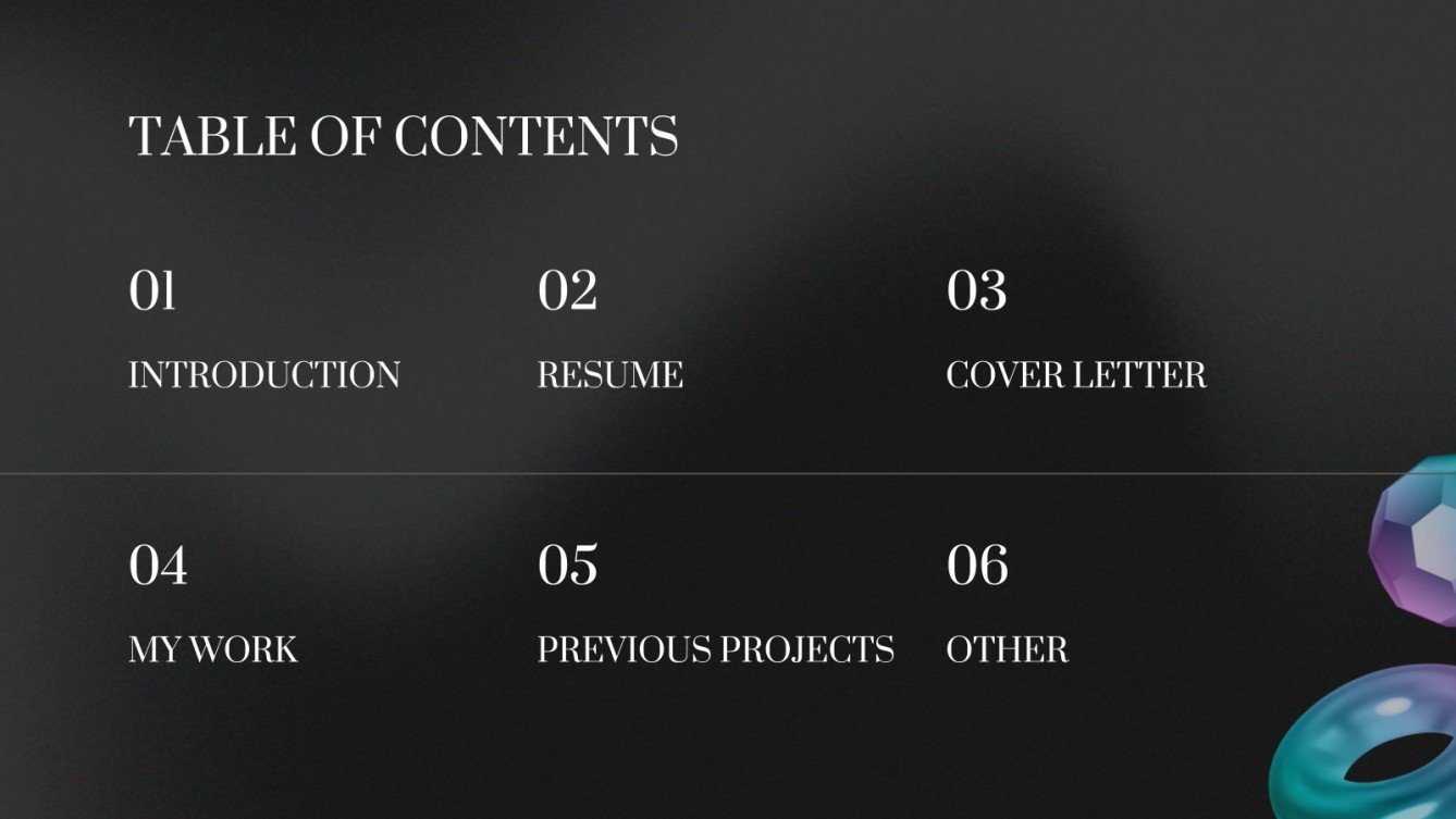 Glowy Glassmorphic Forms Background Portfolio Presentation