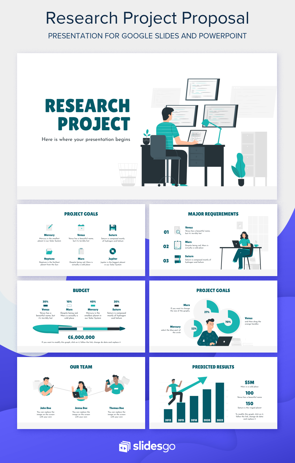 Research Project Proposal Google Slides Theme PPT Template