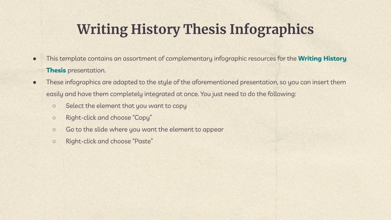 Writing History Thesis Infographics | Google Slides & PPT