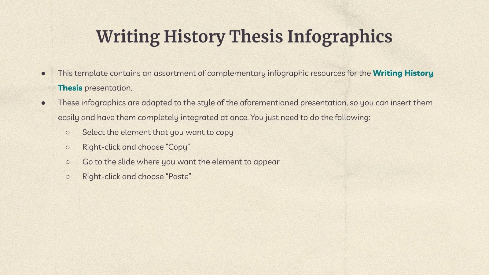 Writing History Thesis Infographics | Google Slides & PPT