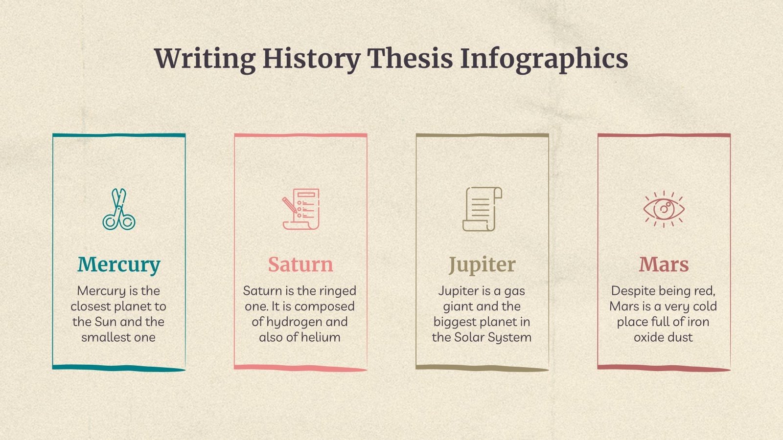 Writing History Thesis Infographics | Google Slides & PPT