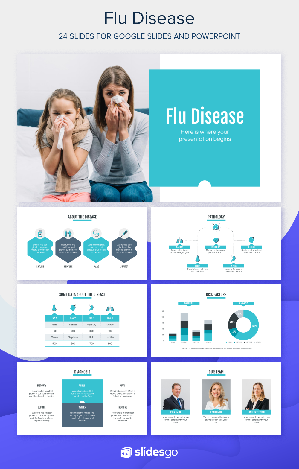 Flu Disease Google Slides Theme and PowerPoint Template