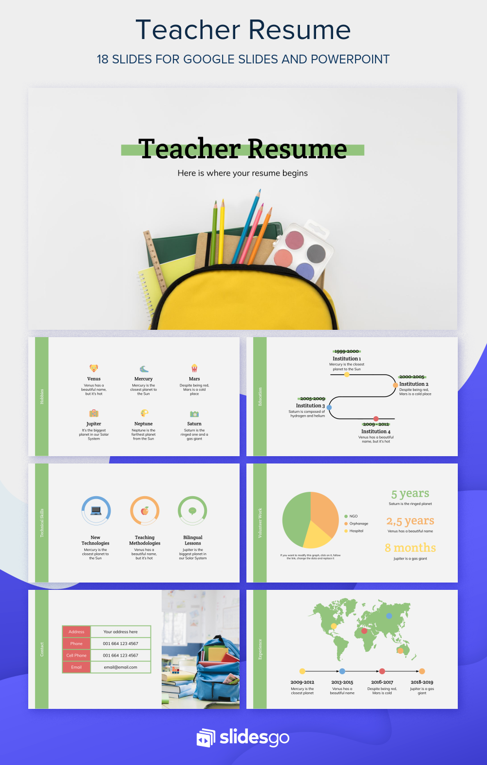 Page 4 | Teacher Resume Google Slides Theme and PowerPoint Template