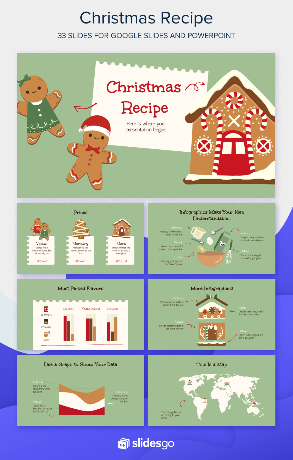 Christmas Recipe Google Slides Theme & PowerPoint Template