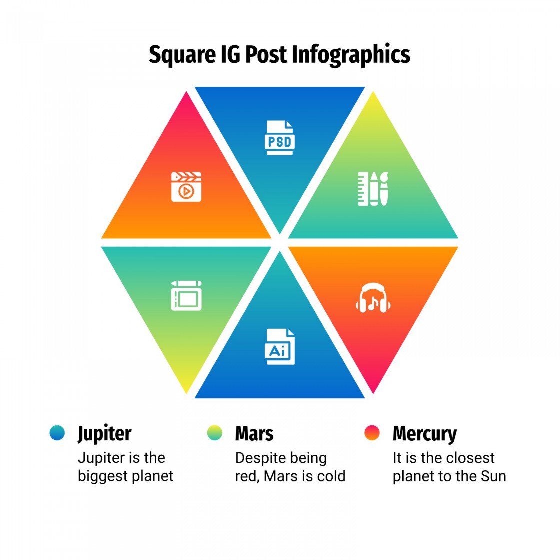 Square IG Post Infographics | Google Slides & PowerPoint