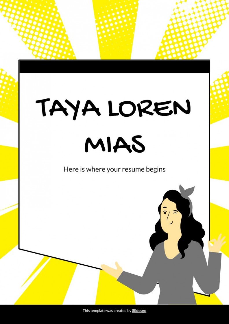 Comic Illustrator CV | Google Slides & PowerPoint Template