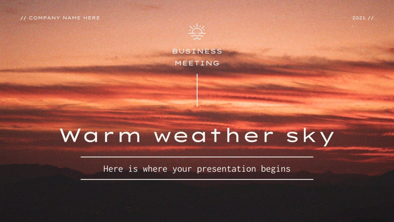 Modèles gratuits sur la météo pour Google Slides et PPT