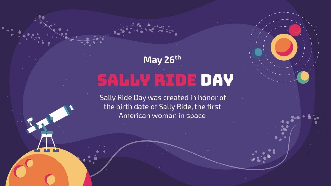 Día de Sally Ride| Plantilla para Google Slides y PowerPoint