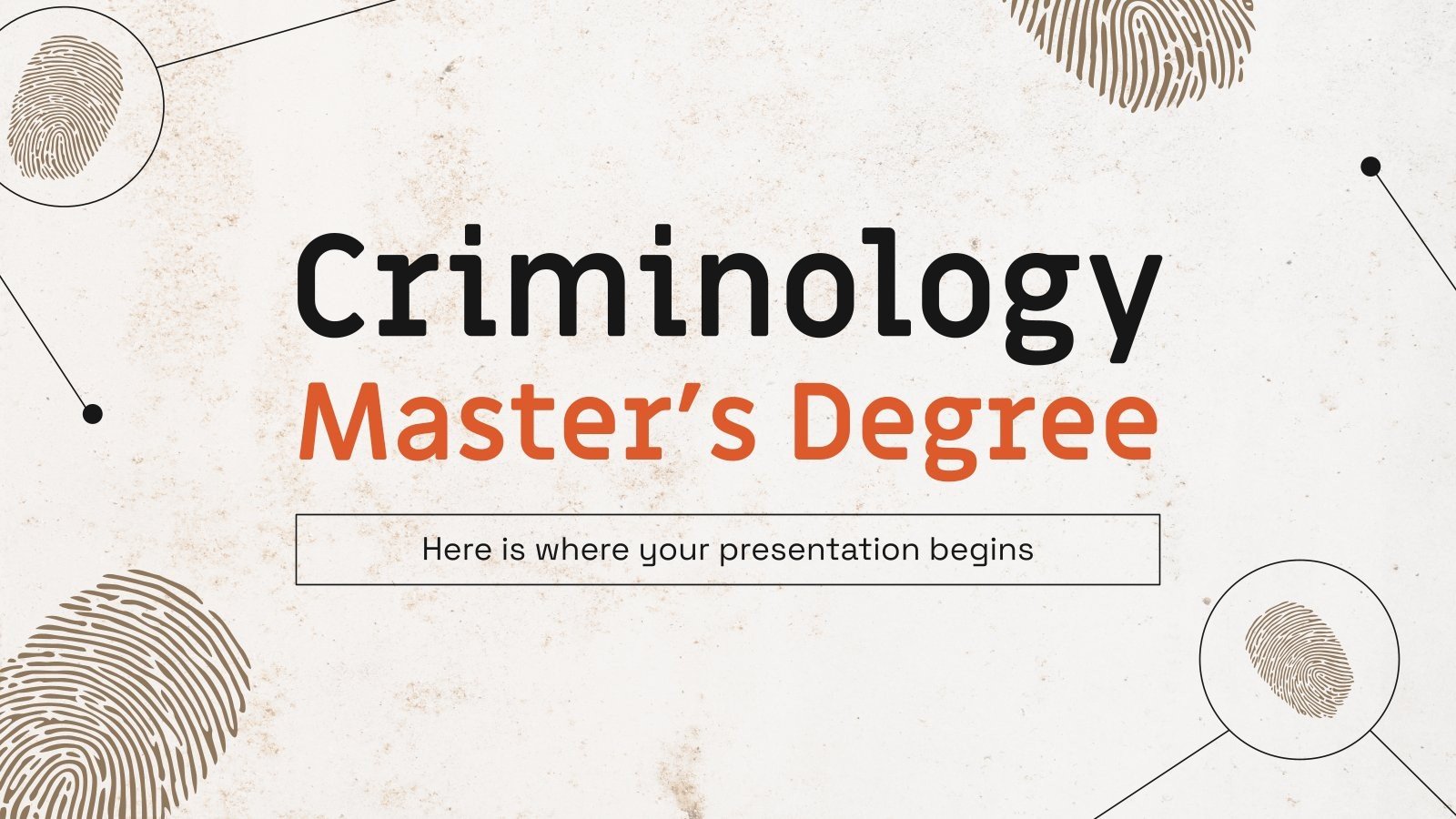 Criminology Master's Degree Presentation