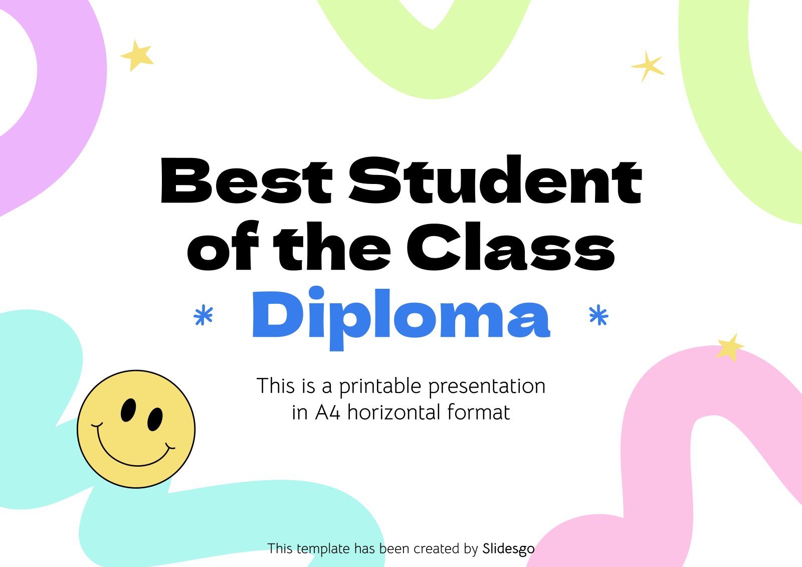 Best Student of the Class Diploma Presentation