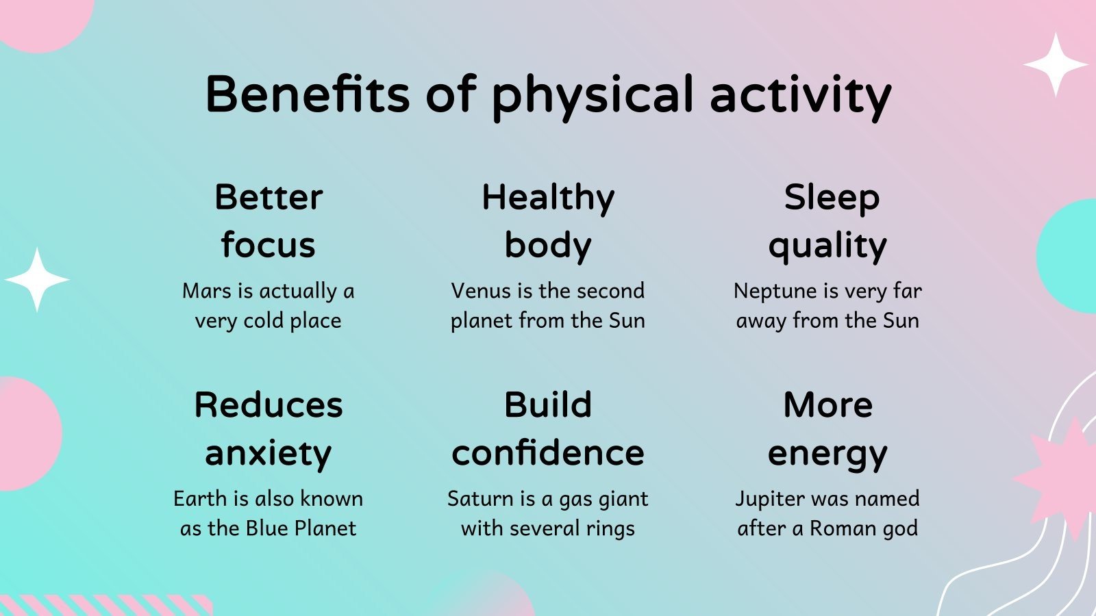 Improve your Physical Activity Presentation