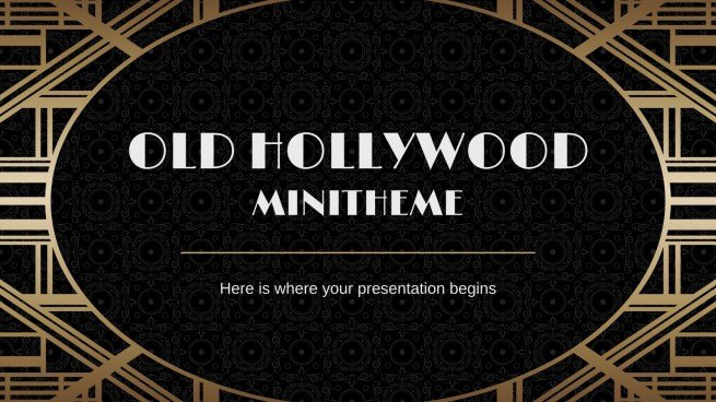 Free templates about Hollywood for Google Slides & PowerPoint