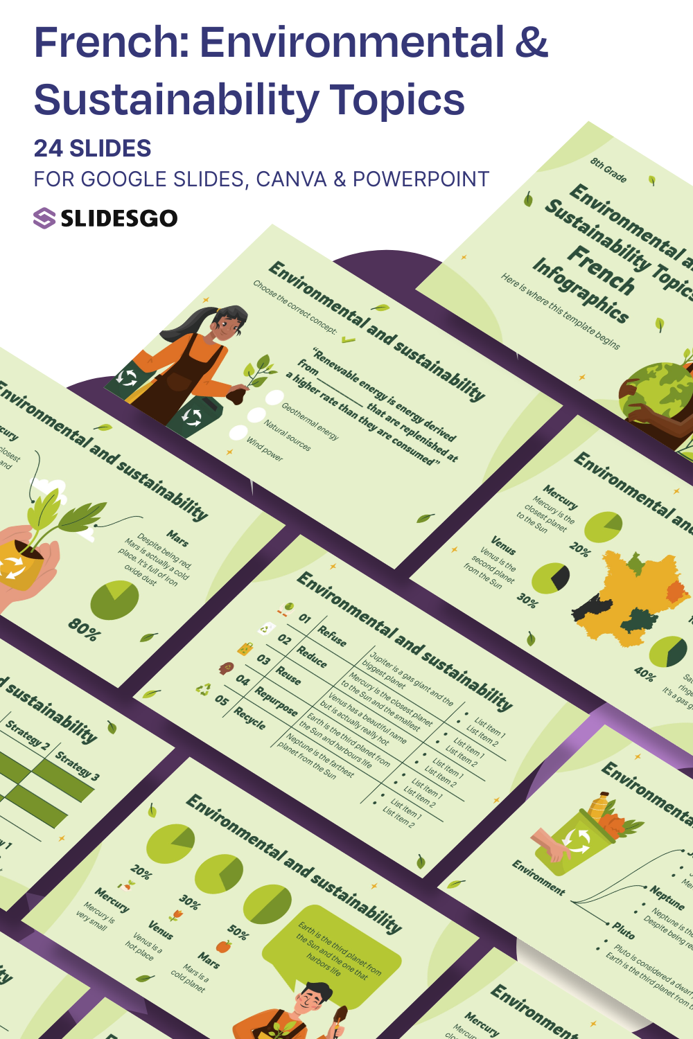 Environment and Sustainability - French Infographics