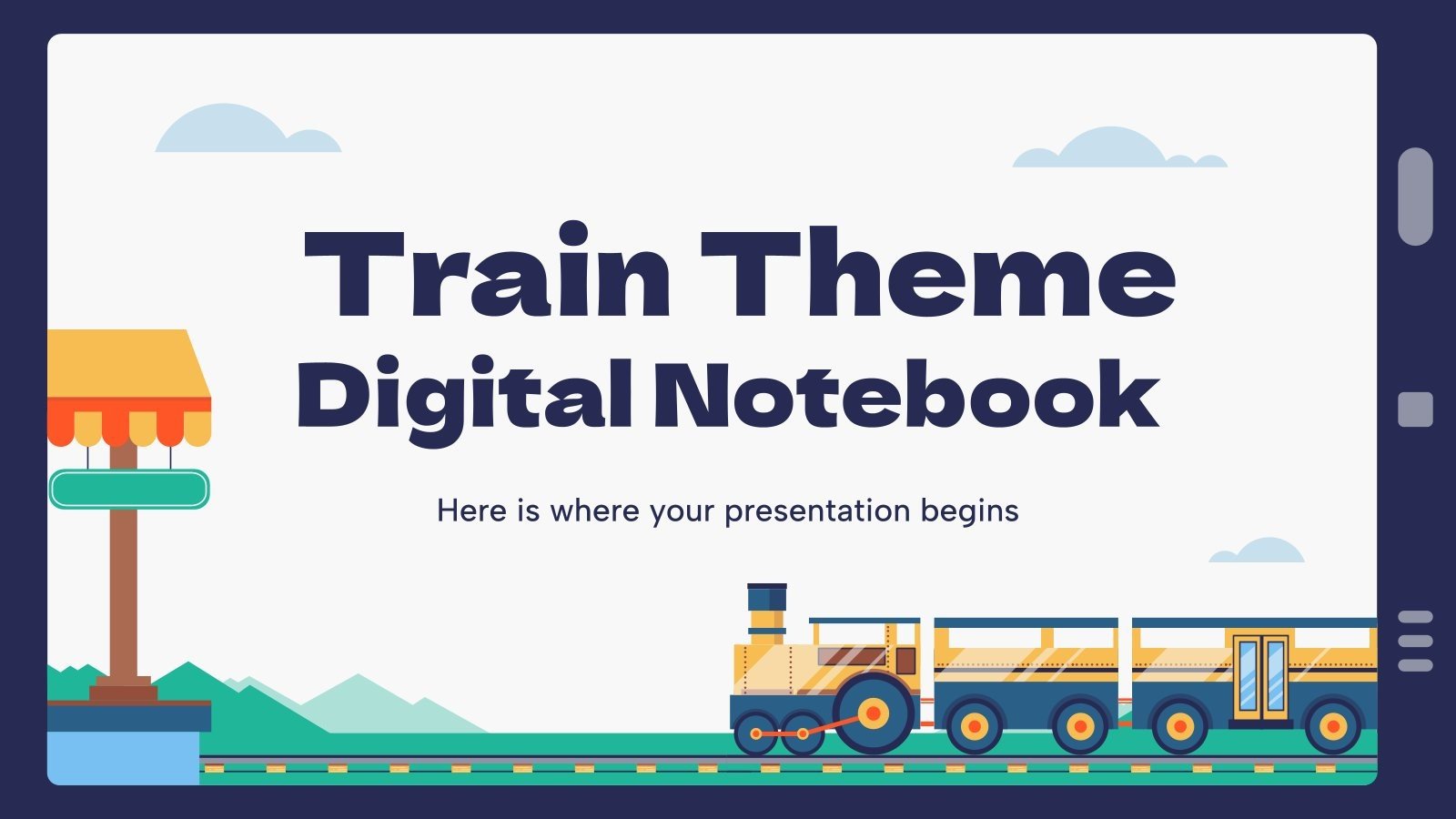 Train Theme Digital Notebook Presentation