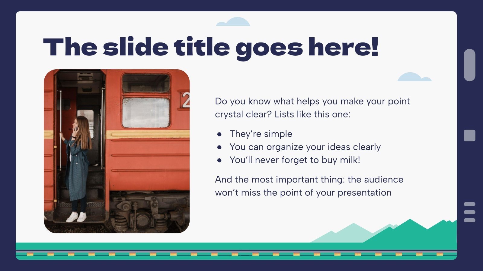 Train Theme Digital Notebook Presentation