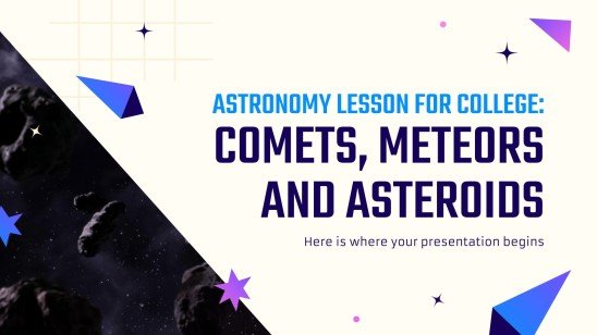 Comets, Meteors and Asteroids Presentation