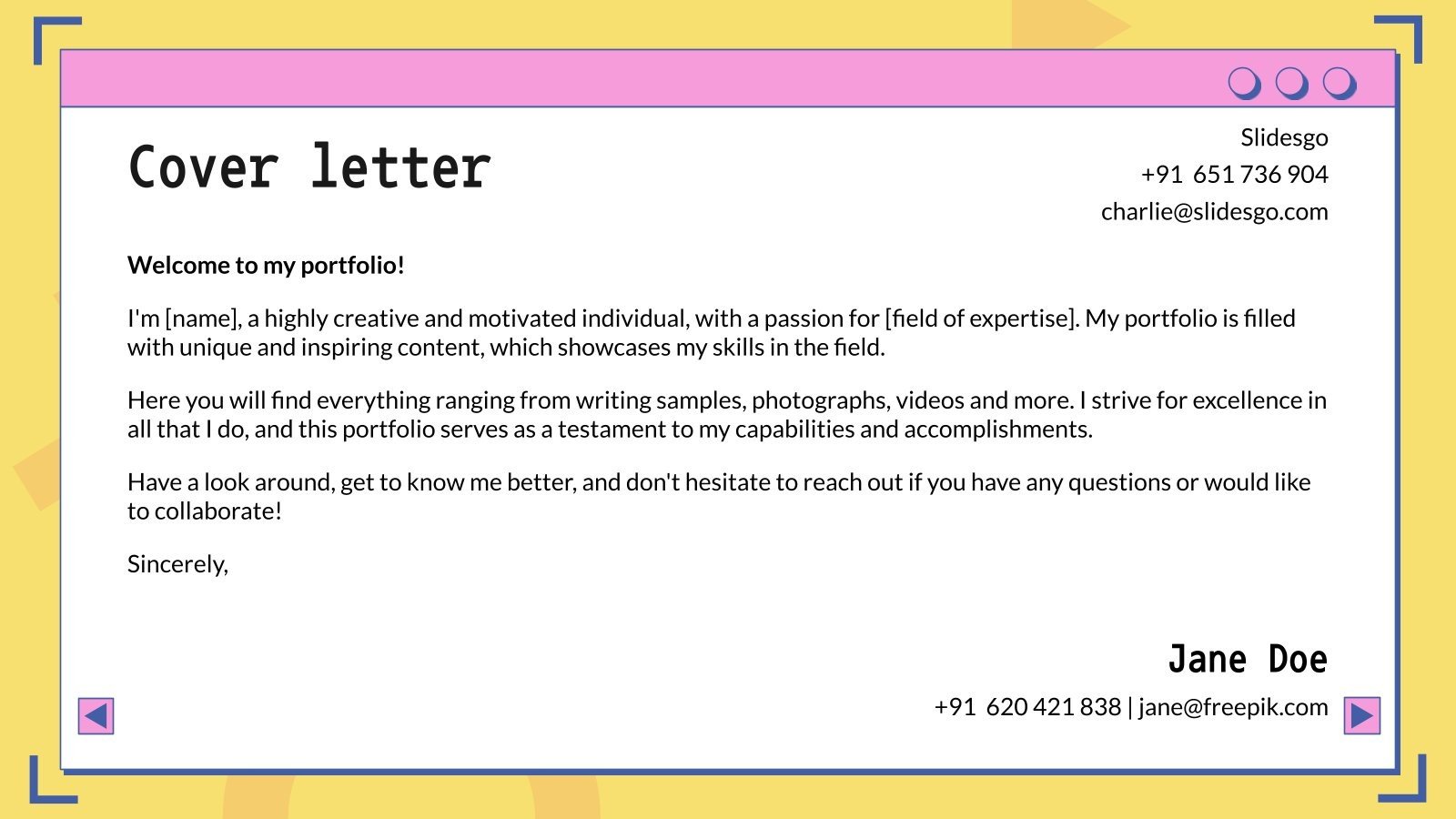 Retro Interface Style Portfolio Presentation