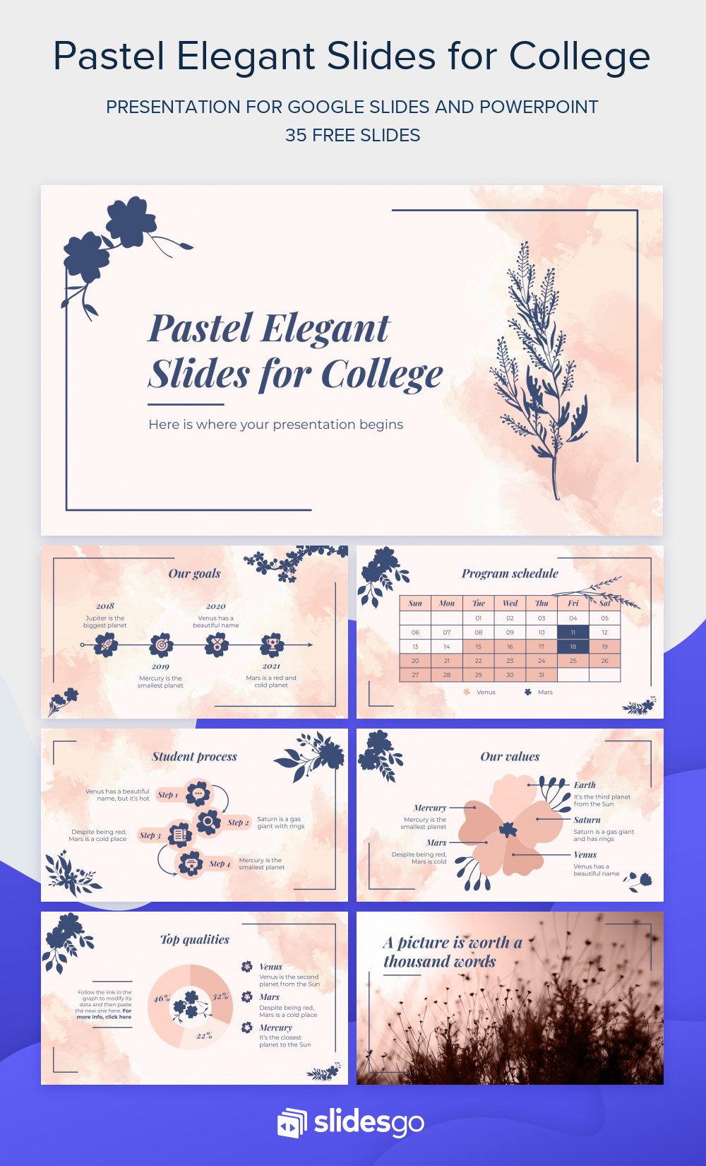 Pastel Elegant Slides for College | Google Slides
