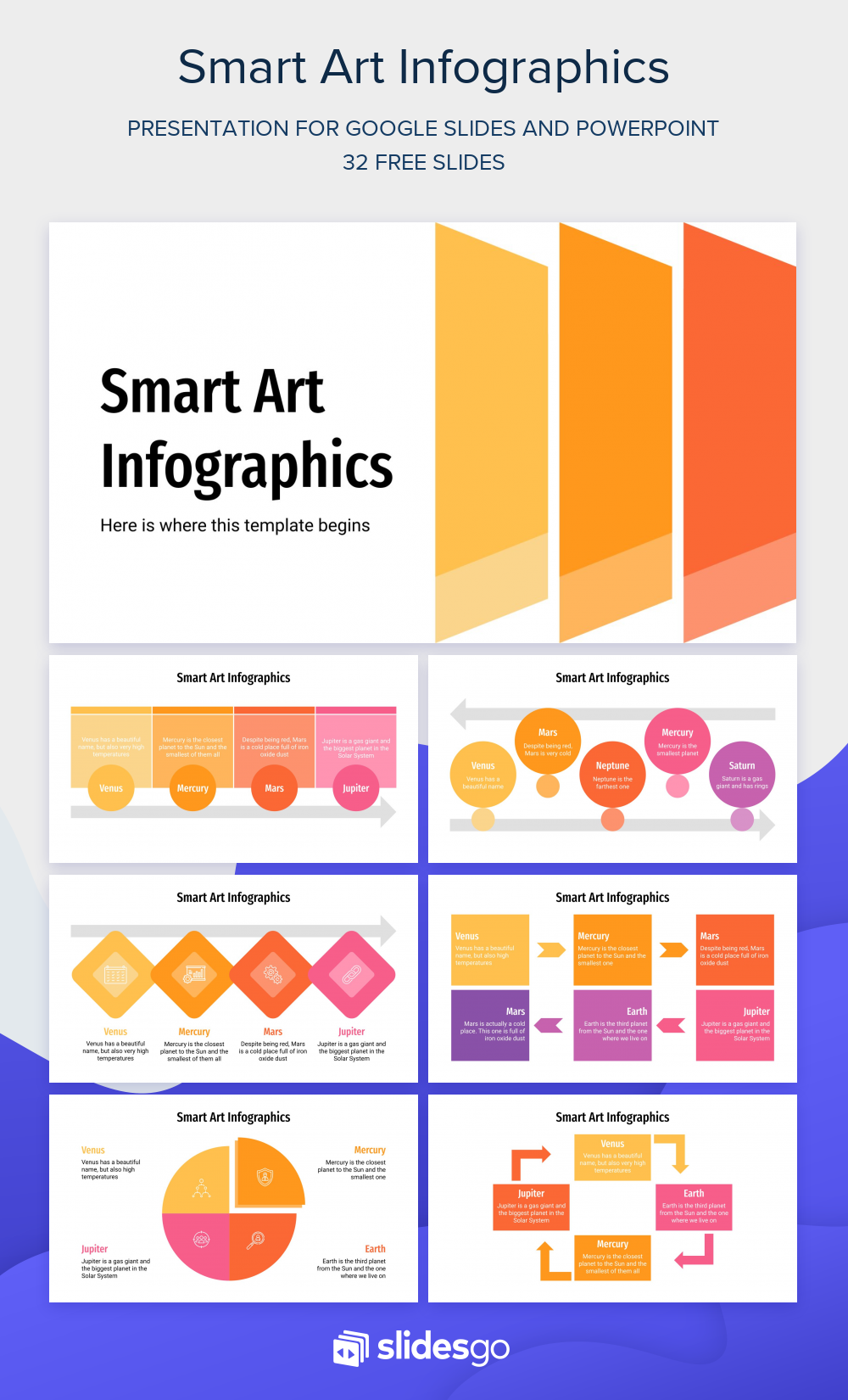 Smart Art Infographics Google Slides Theme PPT Template