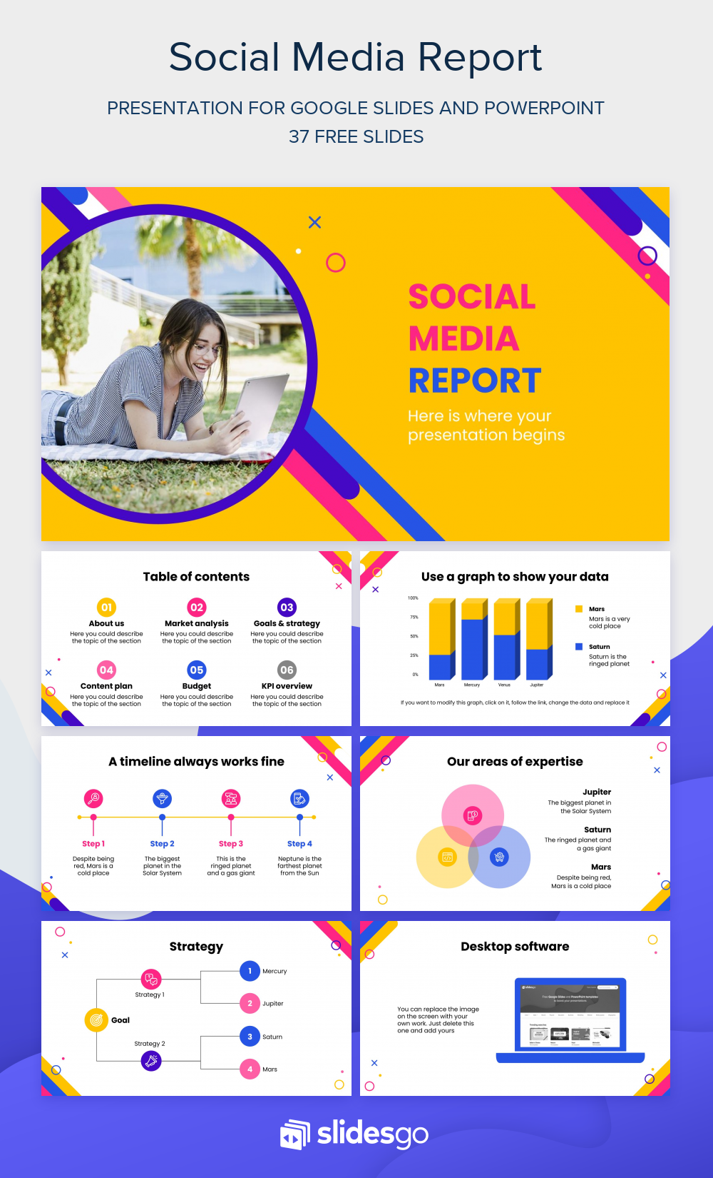 Social Media Report | Google Slides and PowerPoint template