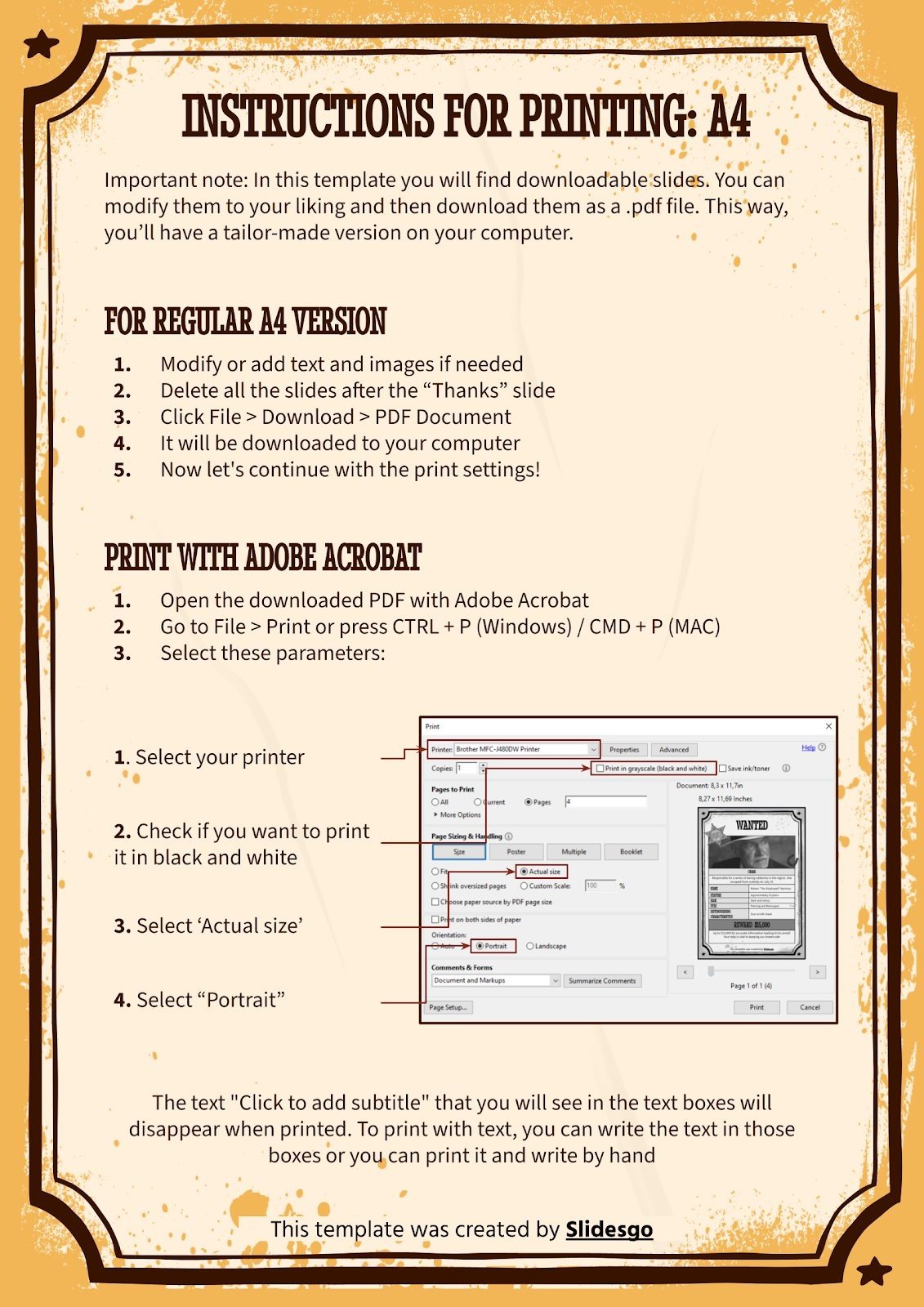 Wanted Poster Presentation