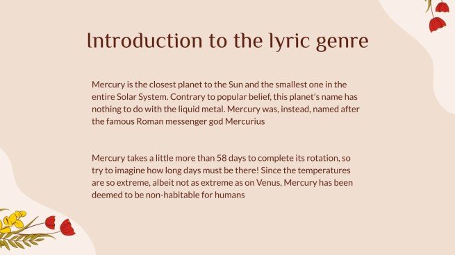 Lyric Genre Presentation