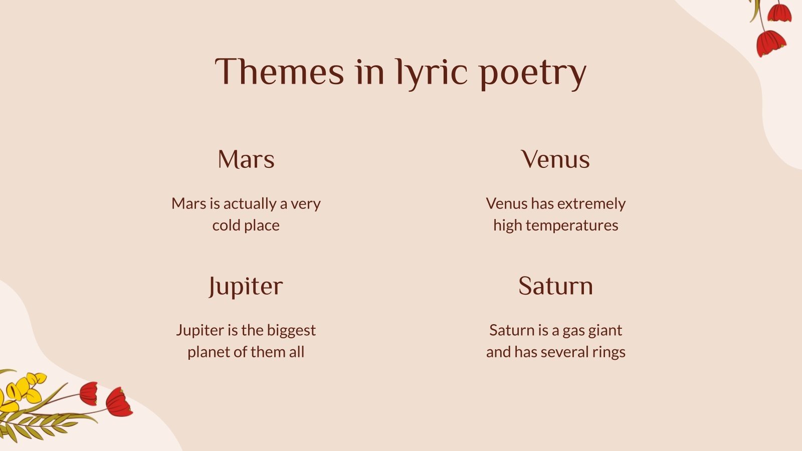 Lyric Genre Presentation