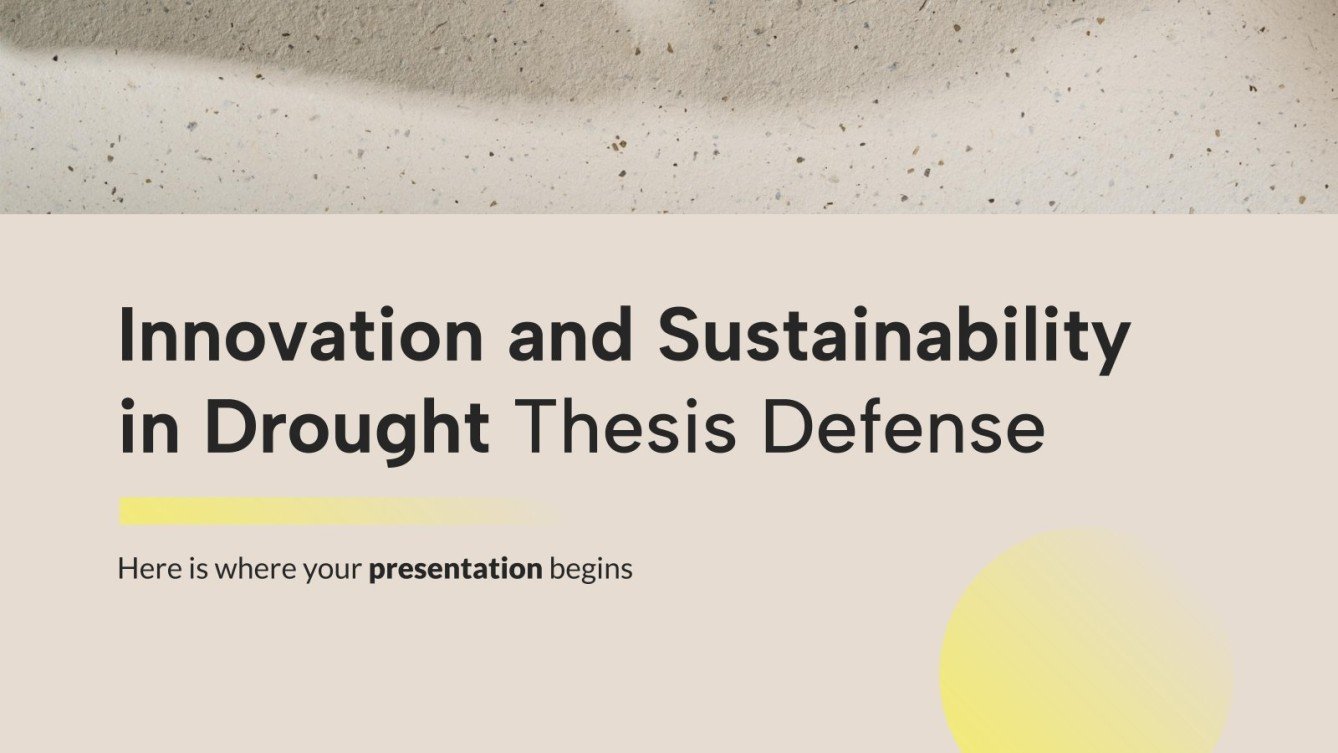 Innovation and Sustainability in Drought Thesis Defense