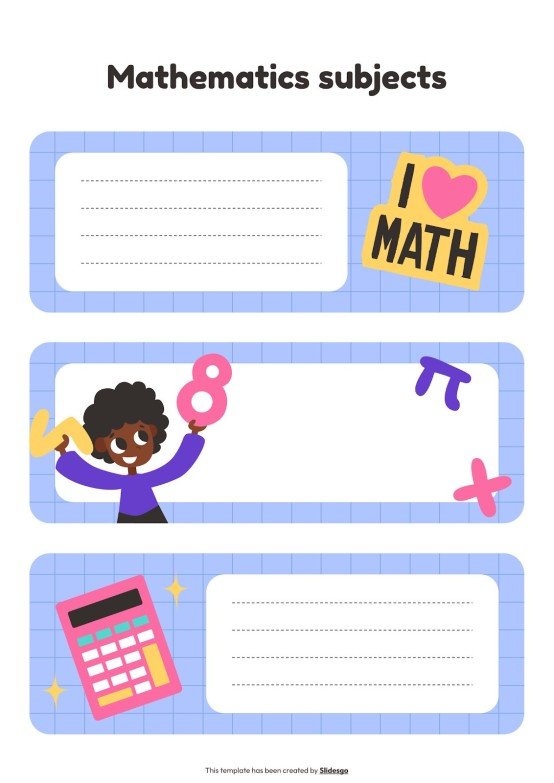 School Labels for Elementary School Subjects Presentation