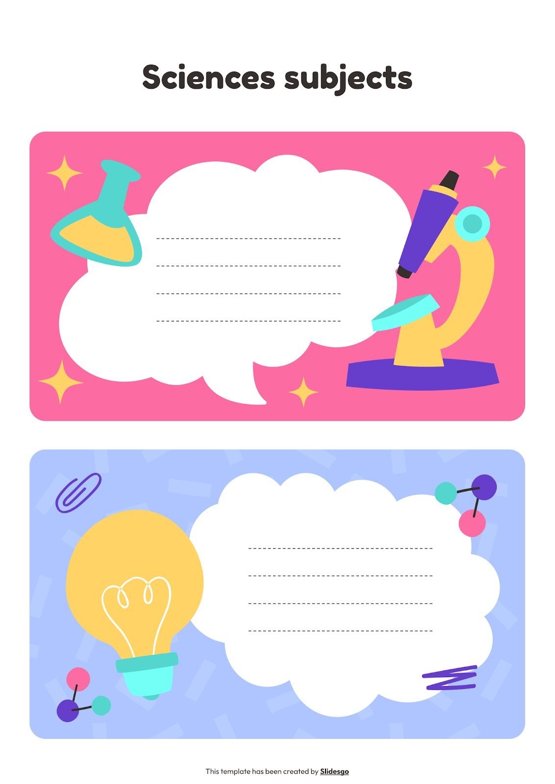 School Labels for Elementary School Subjects Presentation