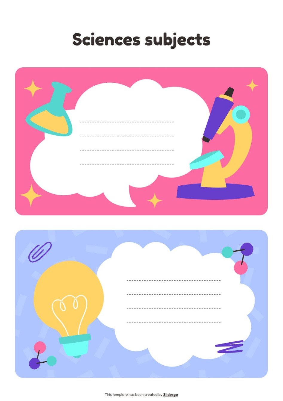 School Labels for Elementary School Subjects Presentation