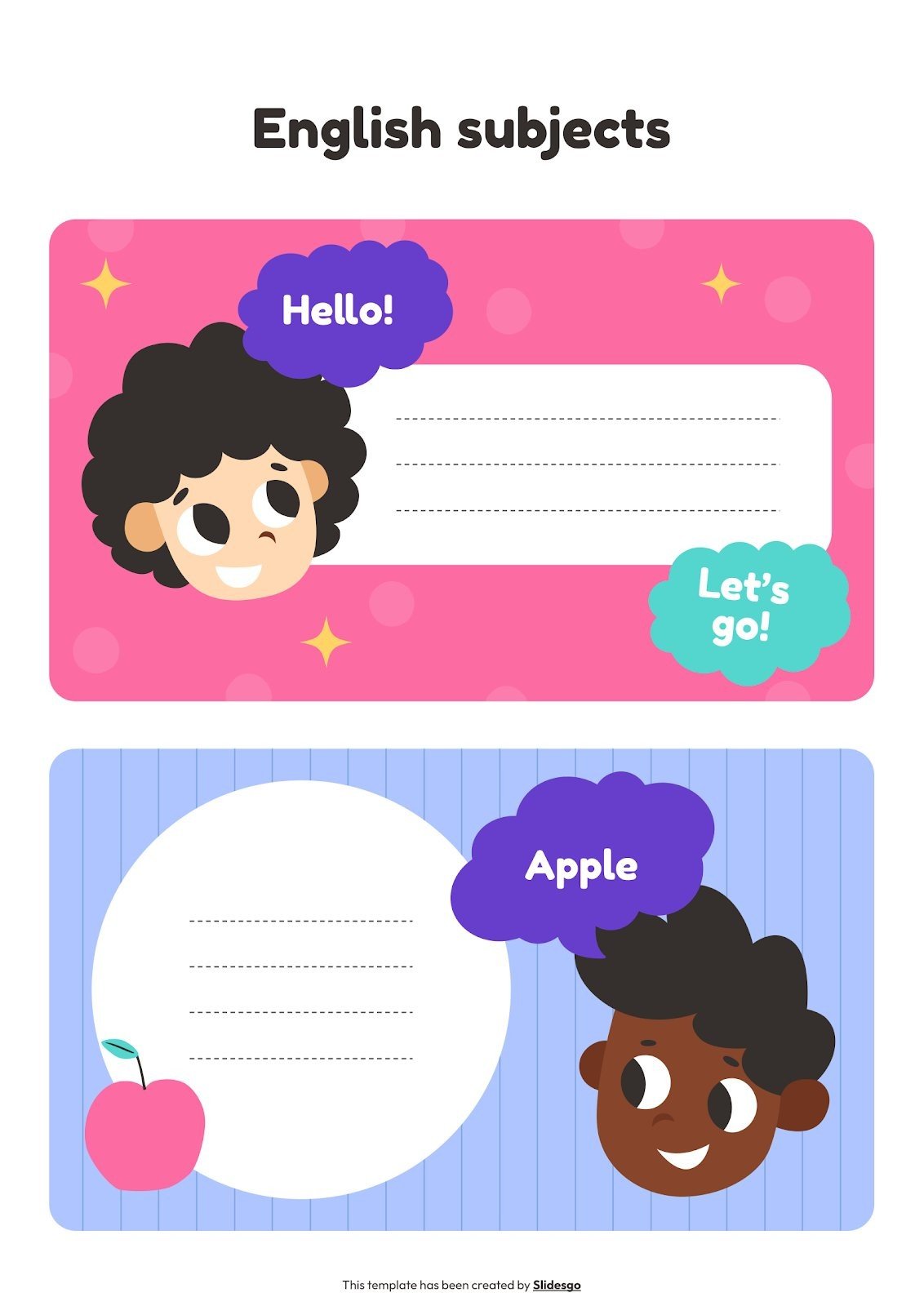 School Labels for Elementary School Subjects Presentation