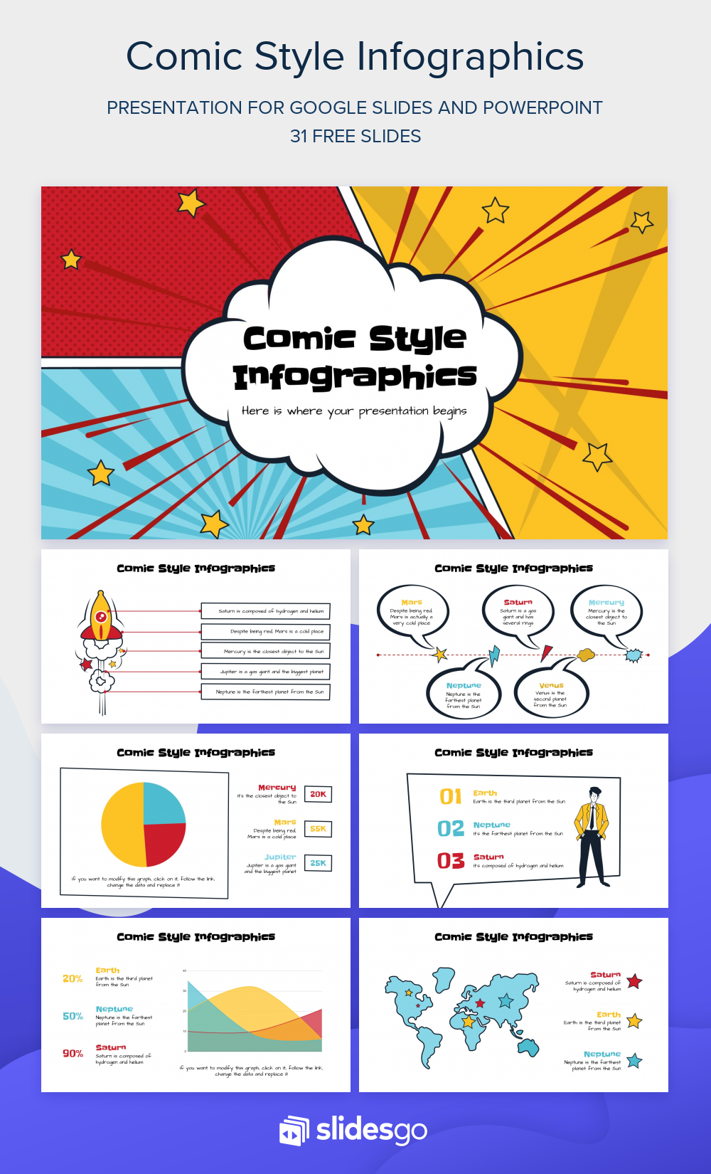 Comic Style Infographics | Google Slides & PowerPoint