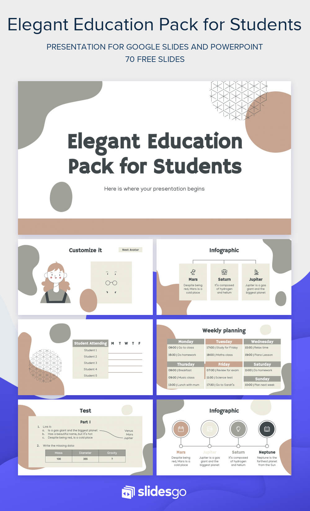 Elegant Education Pack for Students | Google Slides & PPT