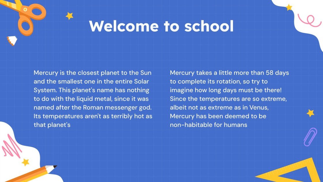 First day of class: Welcome, Students! Presentation