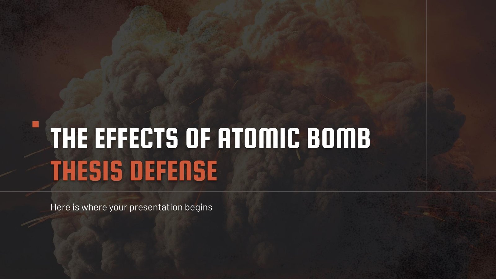 The Effects of Atomic Bomb Thesis Defense Presentation