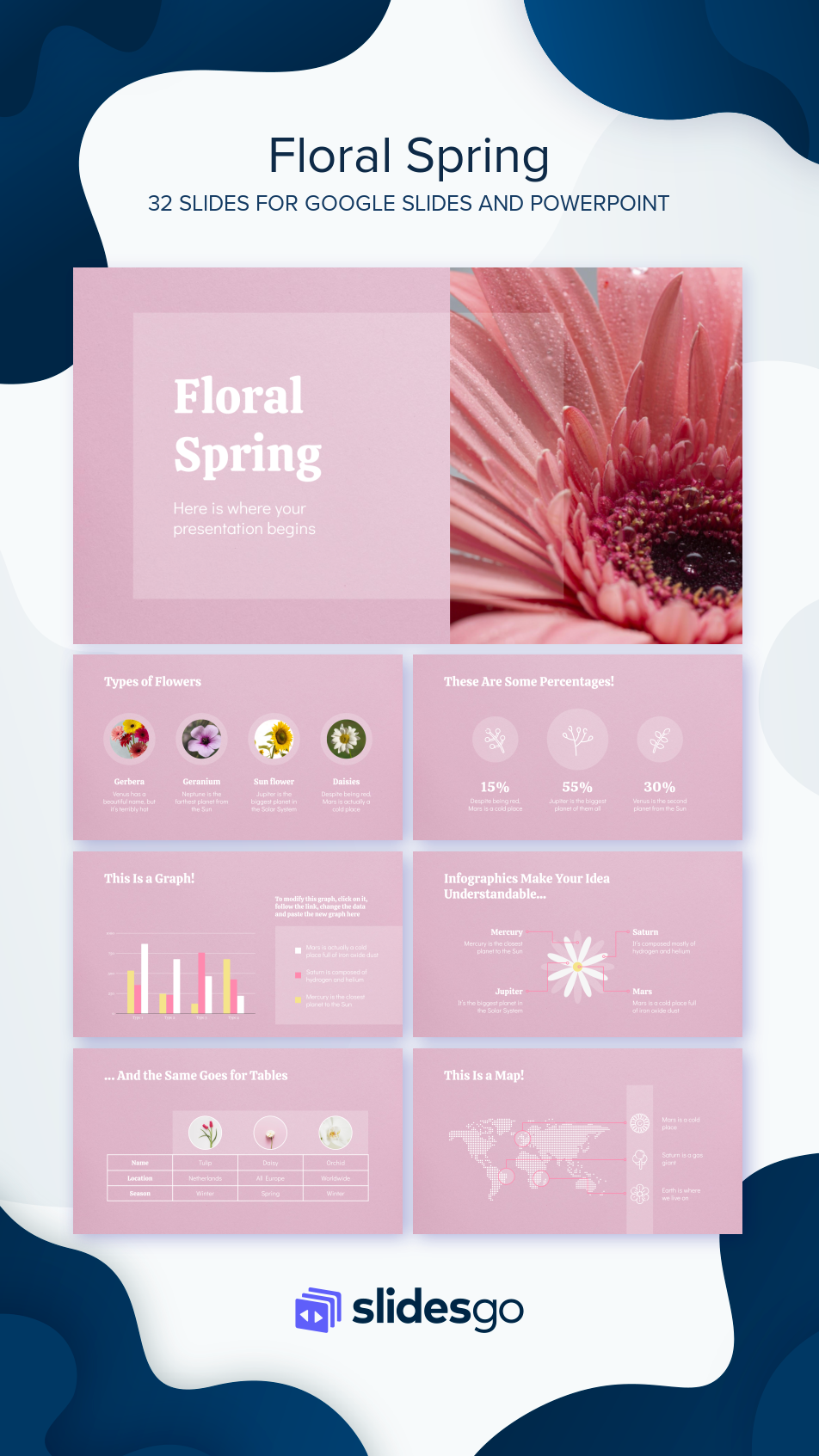 Floral Spring Google Slides Theme and PowerPoint Template