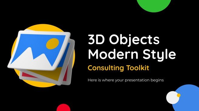 3D Objects Modern Style Consulting Toolkit Presentation