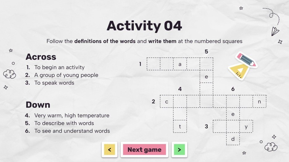 Mind Games for Elementary Presentation