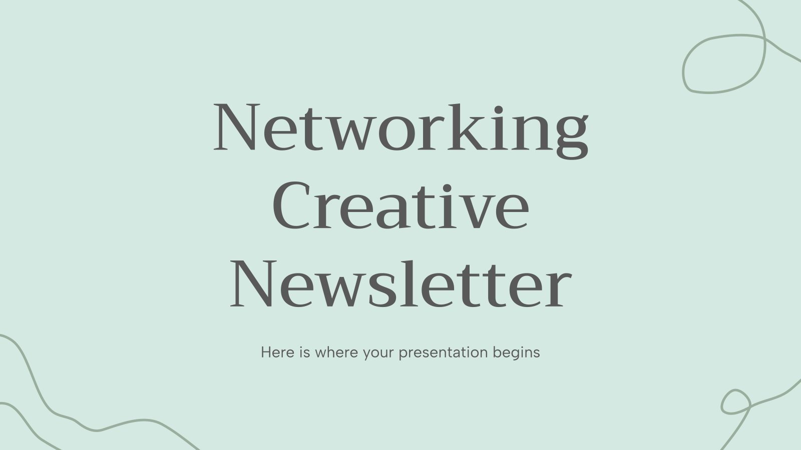 Networking Creative Newsletter Presentation