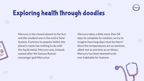 Health Doodle Lesson for Kids Presentation