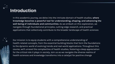 Anatomy & Physiology Lesson for College Presentation