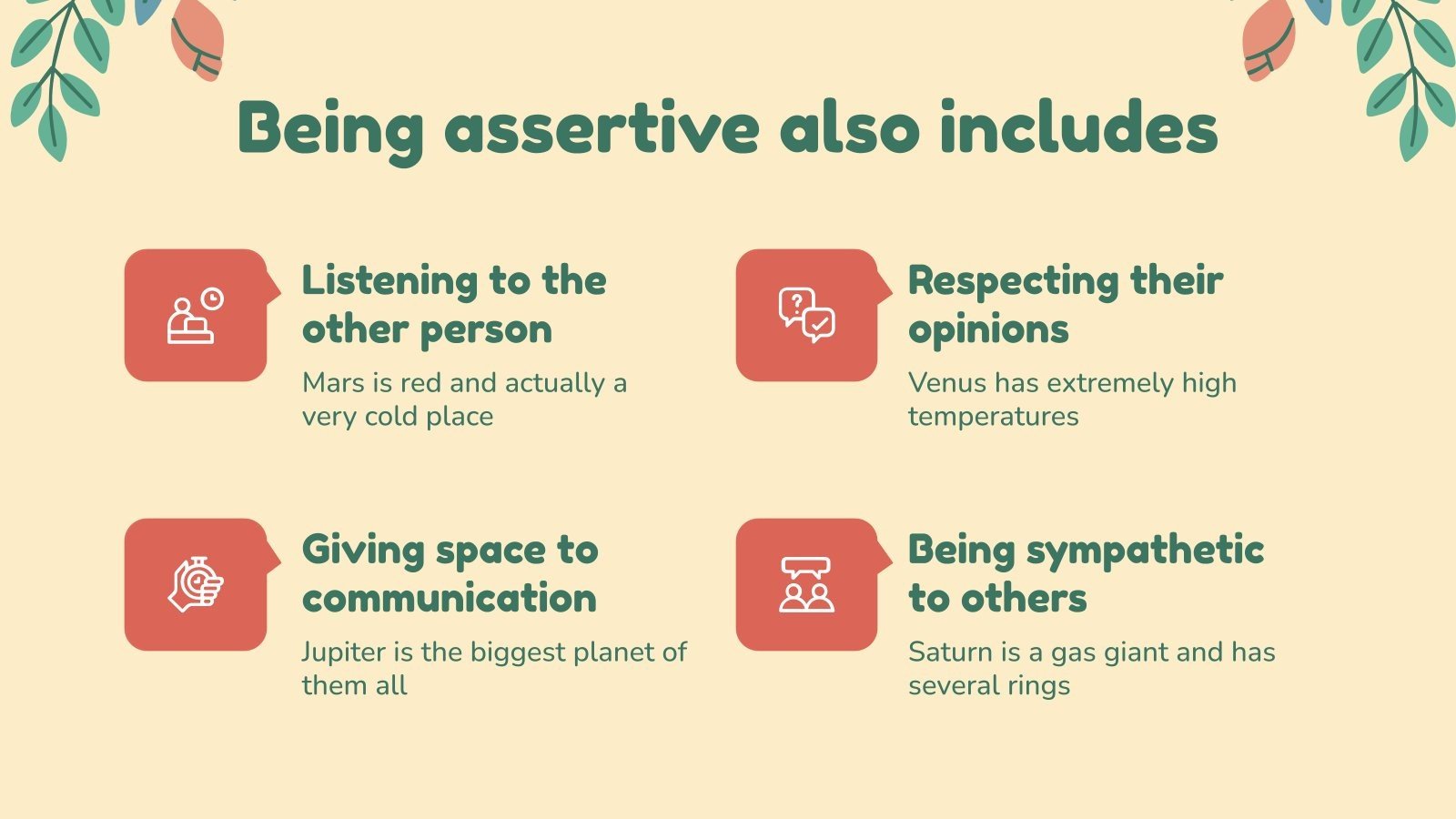 Assertive Communication at College Presentation