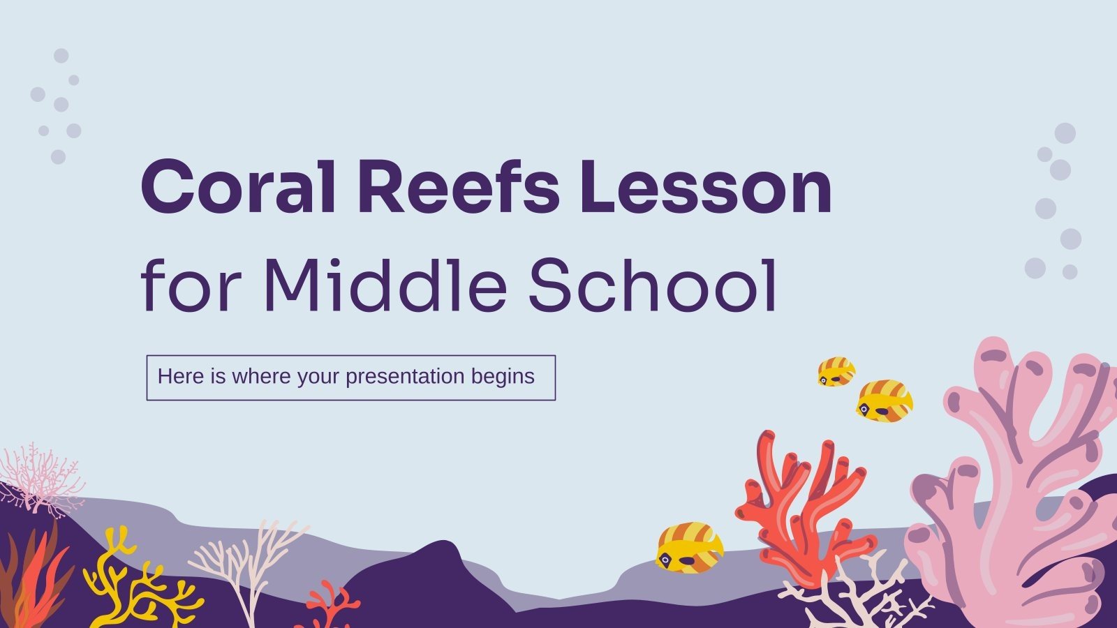 Coral Reefs Lesson for Middle School Presentation