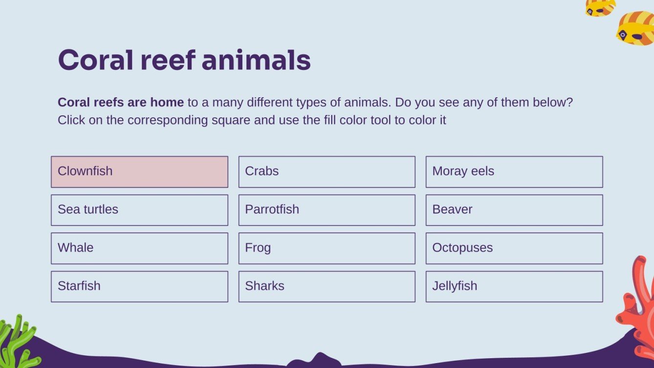 Coral Reefs Lesson for Middle School Presentation