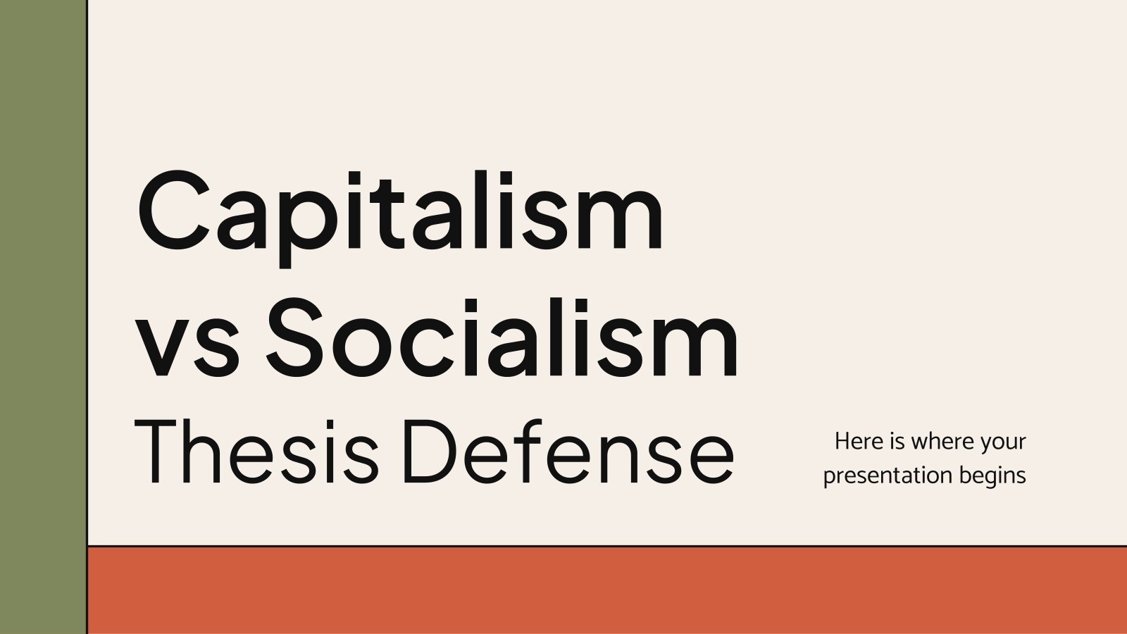 Capitalism vs Socialism Thesis Defense Presentation